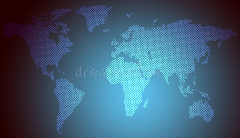 Abstract Blue Background with Map Stock Illustration - Illustration of ...
