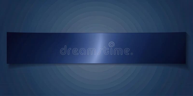 Abstract Blue Background with Metallic Horizontal Banner for ...