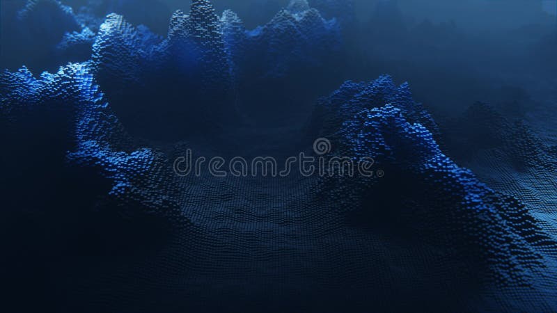 Abstract Blue Background Motion Graphic of Flying Forward in Seamless ...