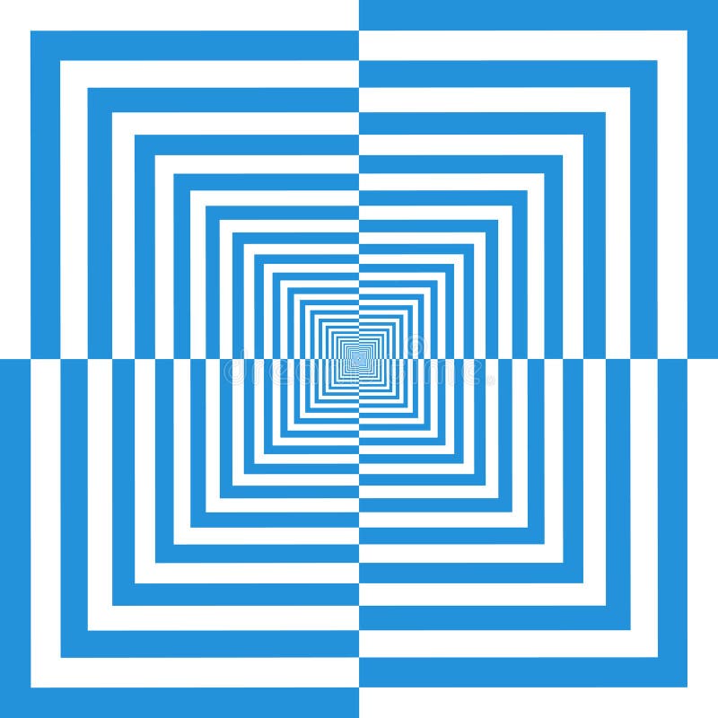 Abstract Blue Background in Opt Art Style Stock Vector - Illustration ...