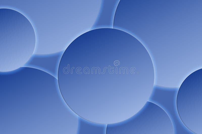 Abstract Blue Background with Overlapping Circular Shapes and Smooth ...