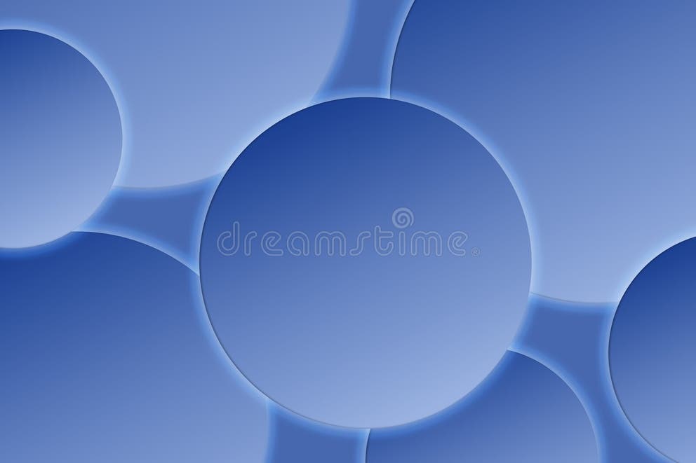 Abstract Blue Background with Overlapping Circular Shapes and Smooth ...