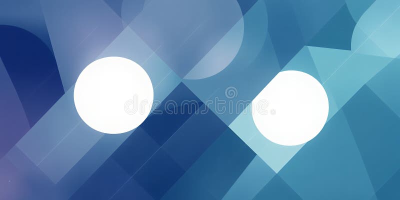 Abstract Blue Background with Overlapping Geometric Shapes and Two ...