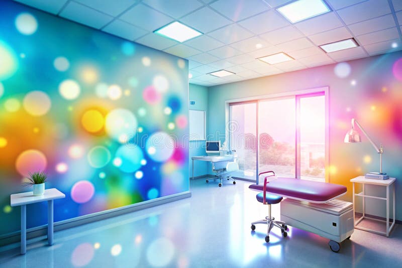 Abstract Blue Background with Pastel Patterns for Medical Office ...