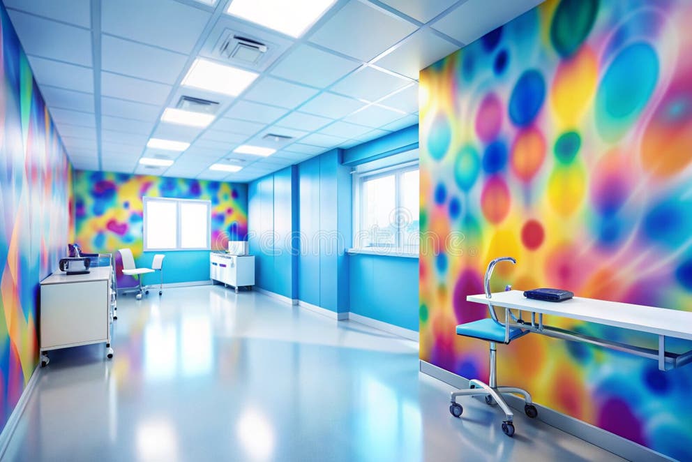 Abstract Blue Background with Pastel Patterns for Medical Office ...