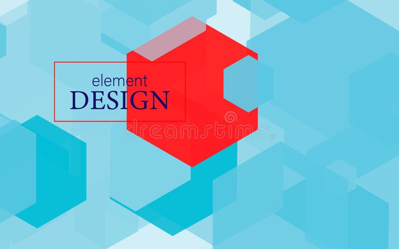 Abstract Blue Background of Random Hexagonal Shapes of Different Sizes ...