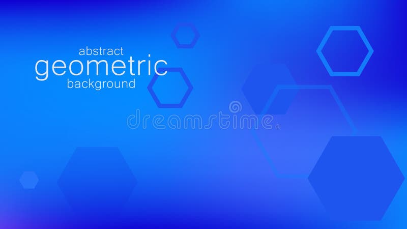 Abstract Blue Background of Random Hexagonal Shapes of Different Sizes ...