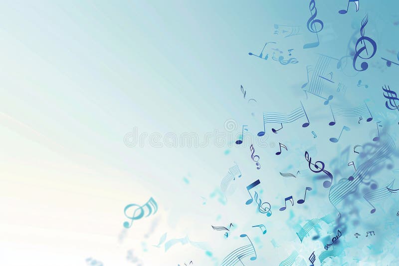 Abstract Music Notes Background Stock Illustration - Illustration of ...