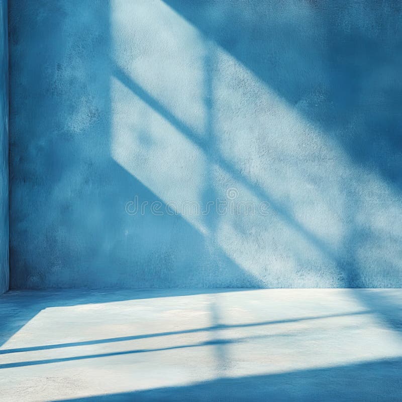Abstract Blue Background with Shadows and Sunlight. 3D Rendering Stock ...