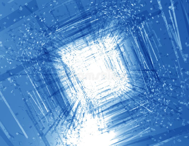 Abstract Blue Background- Shattered Glass Stock Illustration ...