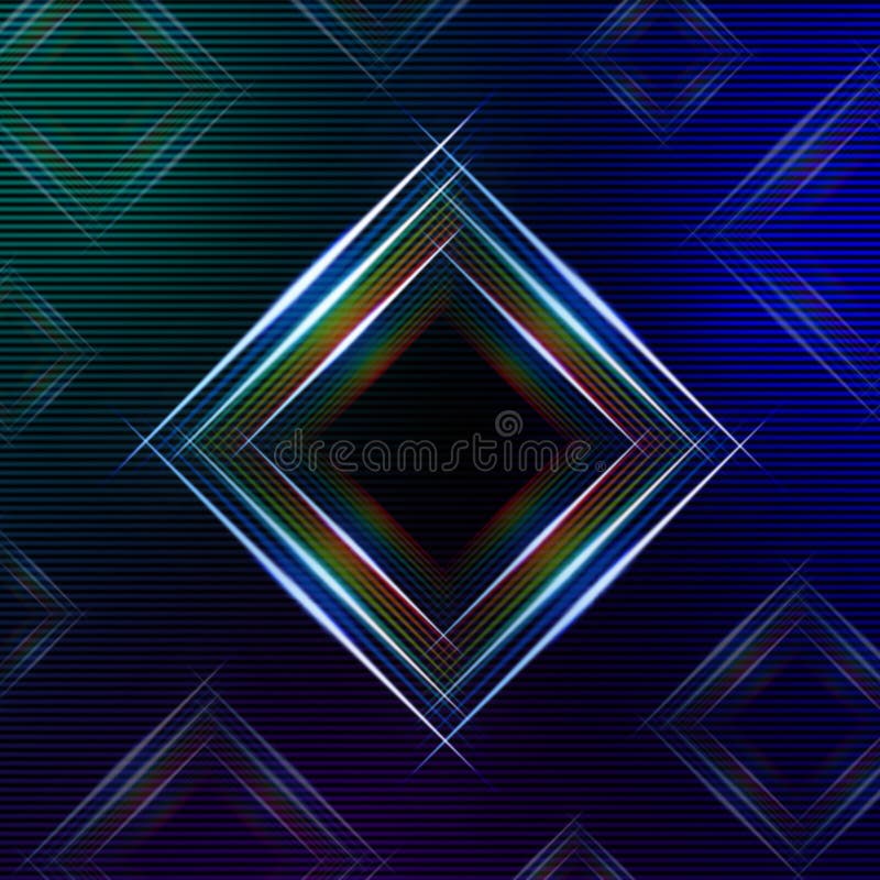 Shining Blue Squares On A Dark Background Stock Illustration ...
