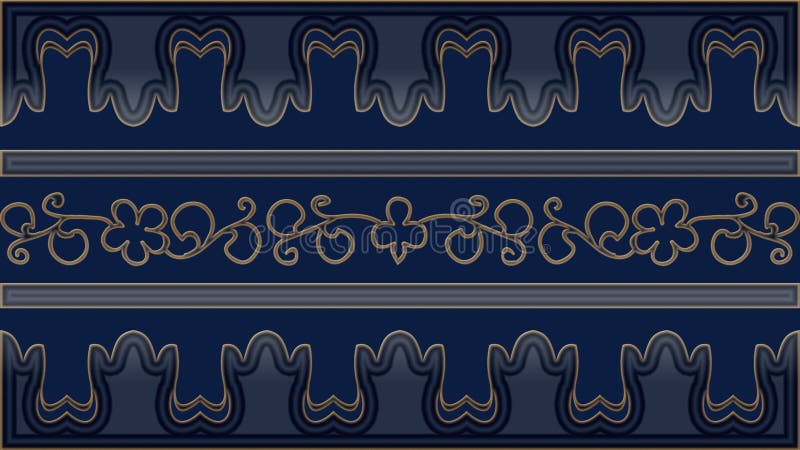 Abstract Blue Background with Silver Patterns, Raster Image for Stock ...