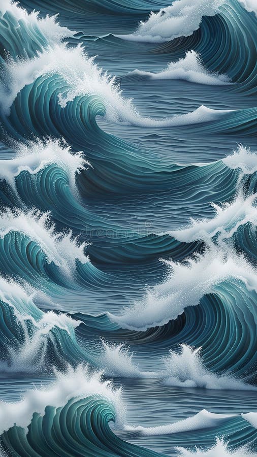 Abstract Blue Background with Smooth Lines and Waves. 3d Rendering ...