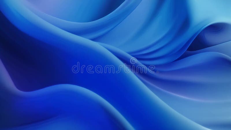 Abstract Blue Background with Smooth Wavy Folds of Silk or Satin ...