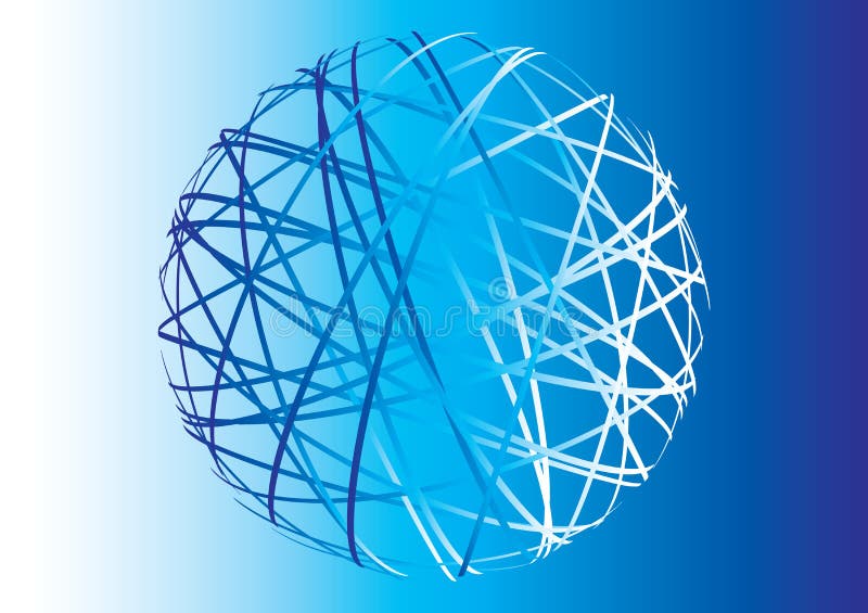 Abstract Blue Background with Sphere Stock Vector - Illustration of ...