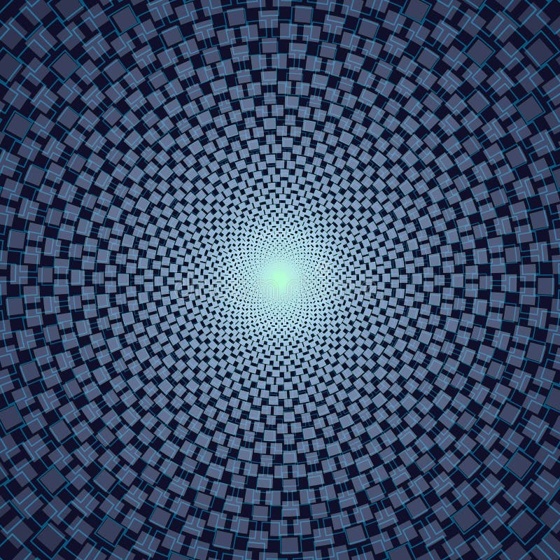 Abstract Blue Background with Squares Around Center Stock Vector ...