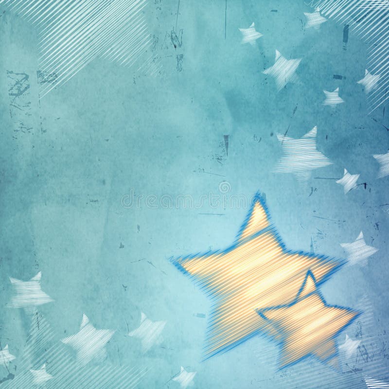 Abstract Blue Background with Stars Stock Illustration - Illustration ...