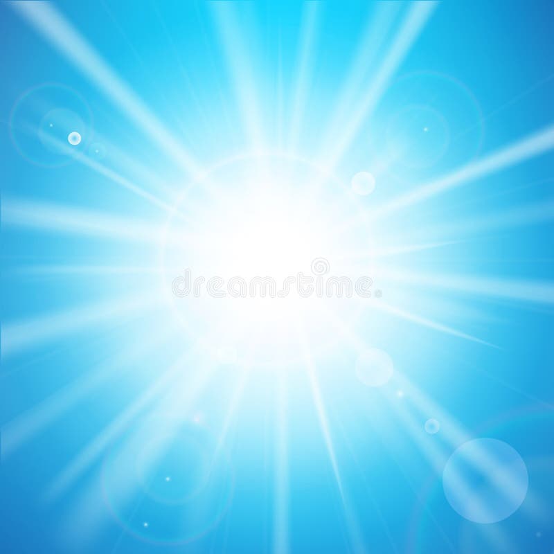 Abstract Blue Background with Sunlight 001 Stock Vector - Illustration ...