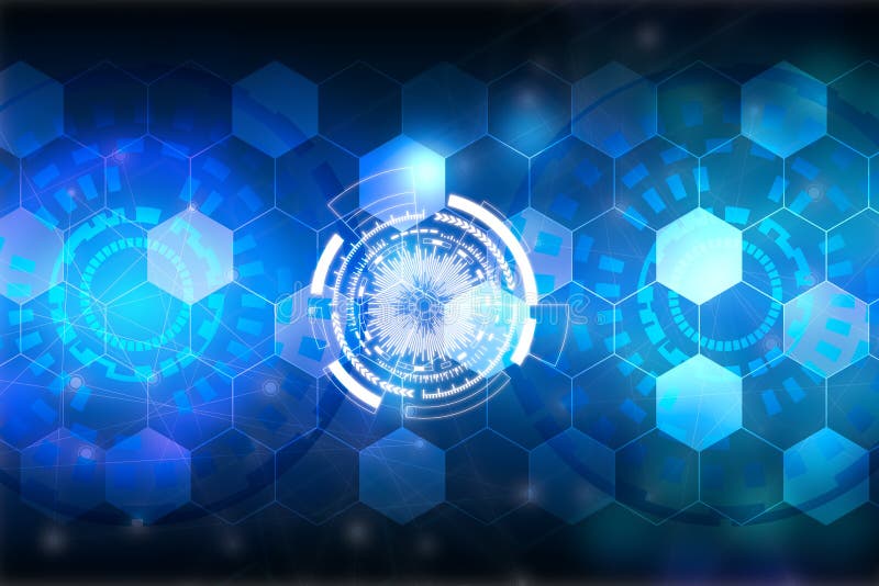 Abstract Blue Background. Technology Background Stock Illustration ...