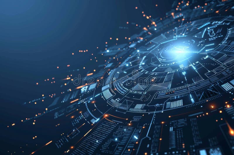 Abstract Blue Background. Technology and Cyberspace Wallpaper Stock ...