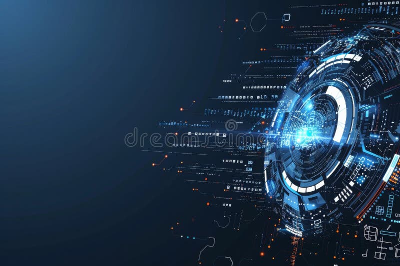 Abstract Blue Background. Technology and Cyberspace Wallpaper Stock ...