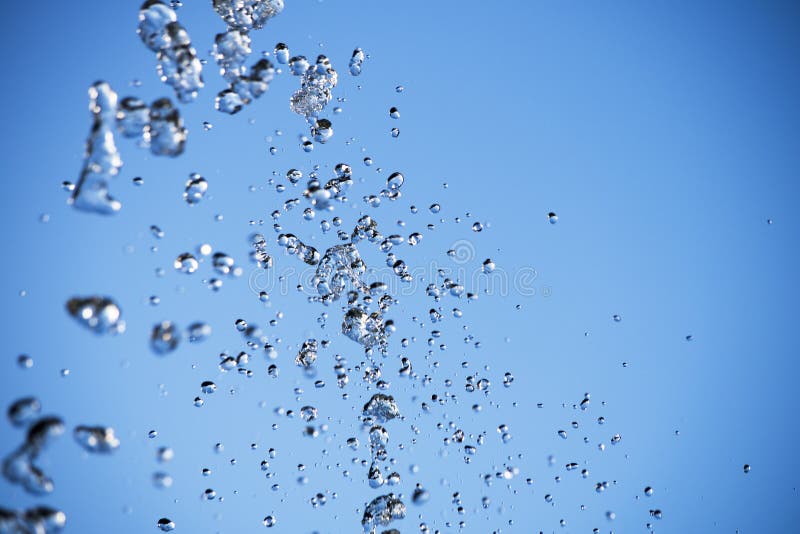 Abstract Blue Background with Transparent Bright Drops Stock Photo ...