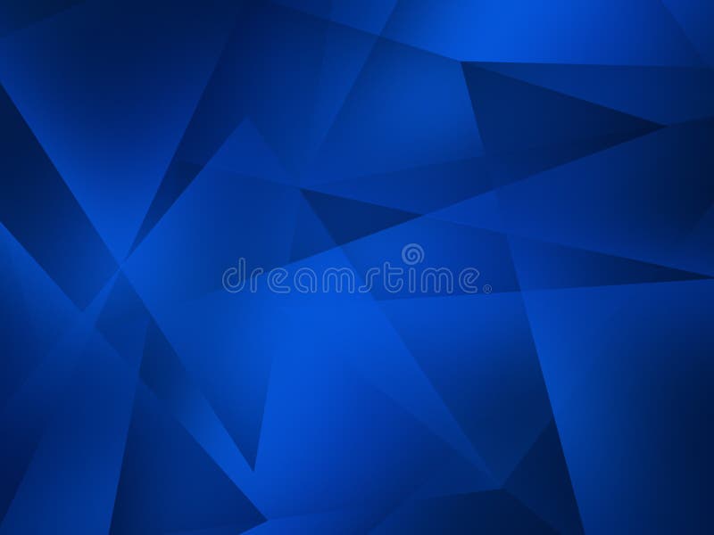 Abstract Blue Background with Transparent Triangle Layers in Random ...
