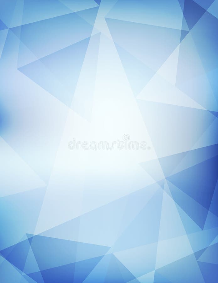 Abstract Blue Background with Transparent Triangles. Vector Graphics ...