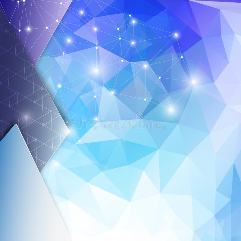 Abstract Blue Background, Triangle Design Vector Stock Vector ...