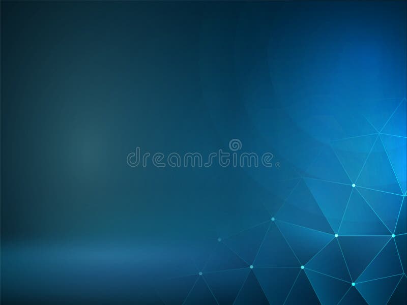 Abstract Blue Background with Triangle Polygon Lines Stock Illustration ...