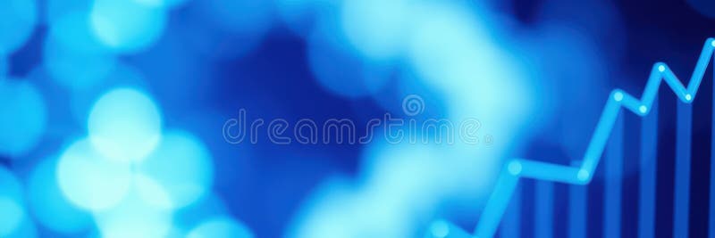 Abstract Blue Background with Upward Trend Line Representing Growth and ...