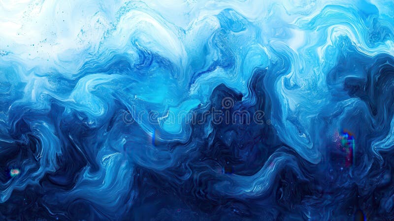 Abstract Blue Background with Water Drops Featuring a Bold Electric ...