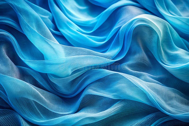 Abstract Blue Background, Wave or Veil Texture Stock Illustration ...