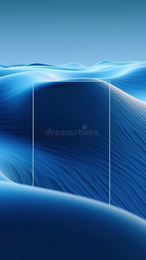 Abstract Blue Background with Waves. Waves with Frame Stock ...