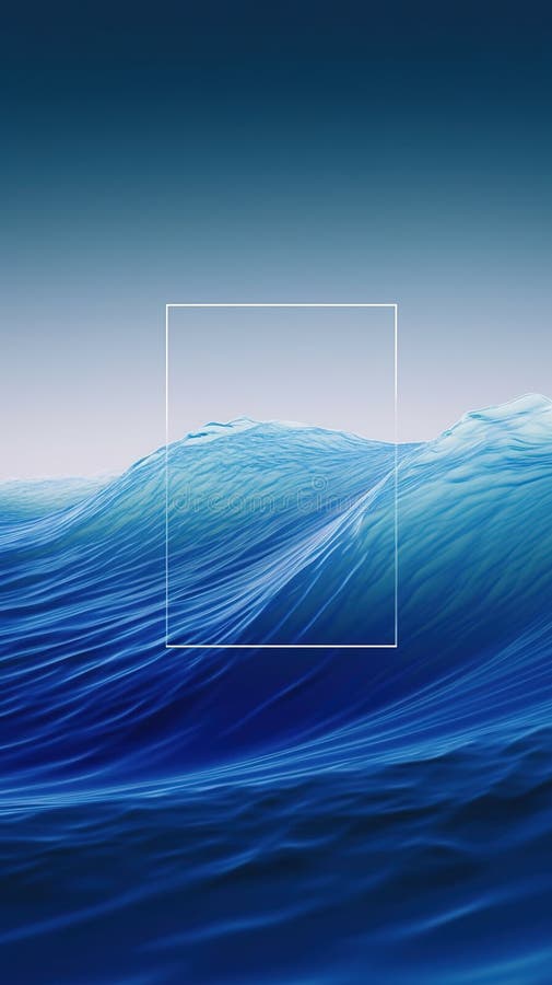 Abstract Blue Background with Waves. Waves with Frame Stock ...