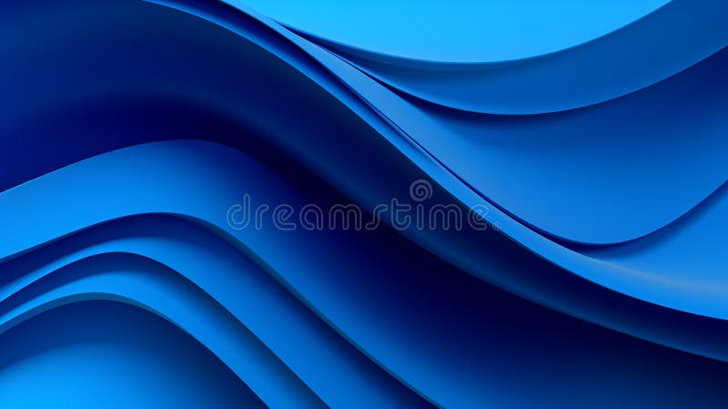 Abstract Blue Background with Wavy Line 3d Rendering Stock Illustration ...