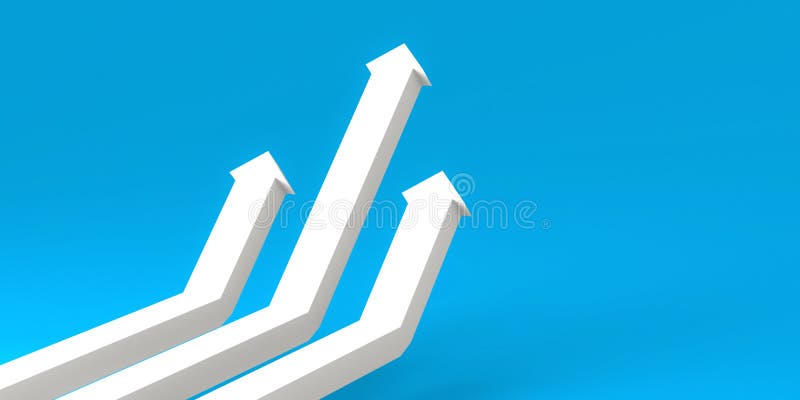 Abstract Blue Background with White Progress Line Arrows for Motivation ...