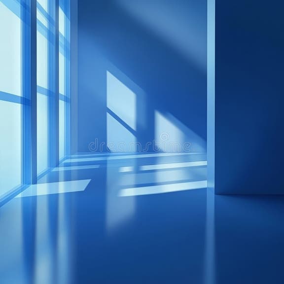 Abstract Blue Background with Window and Light. Vector Illustration ...