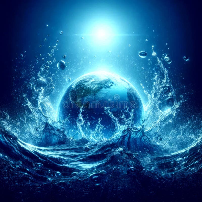 Abstract Blue Backgrounds with Water Splash Stock Illustration ...