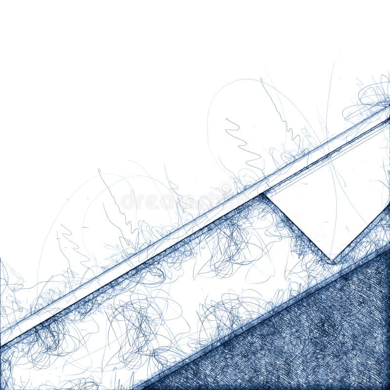 Abstract Blue Ballpoint Pen Scribble Background Stock Illustration ...