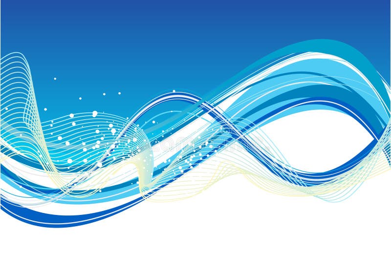 Abstract Blue Based Wave Background Stock Vector - Illustration of ...