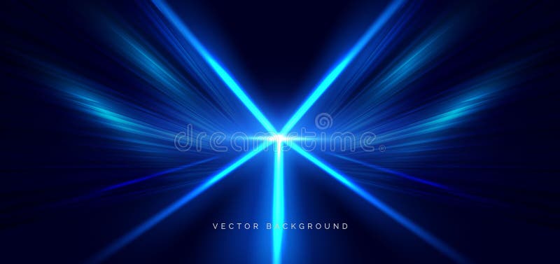 Abstract Blue Beam Diagonal on Dark Blue Background. Speed Motion ...