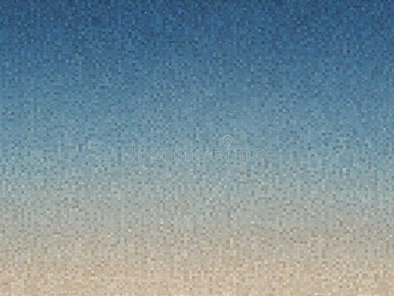 Abstract Blue Beige Gradient Background, Small Pixel Mosaic Tile Stock ...
