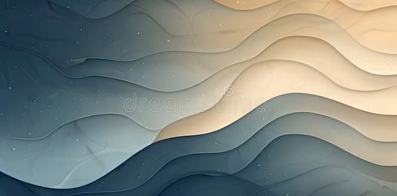 Abstract Blue Beige Gradient Wave Background Stock Illustration ...