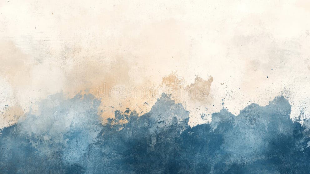 Abstract Blue and Beige Paint Splatter Background Stock Illustration ...