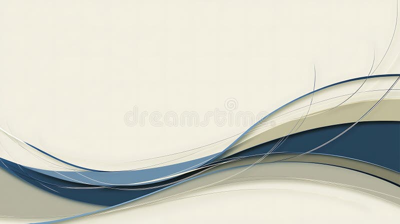 Abstract Blue Beige Wave Design Background Stock Illustration ...