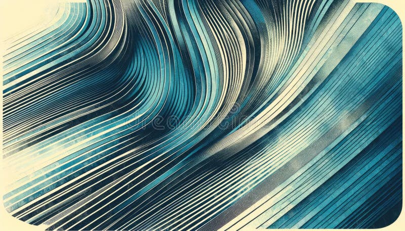 Abstract Blue and Beige Wave Patterns, Modern Art Concept Stock ...