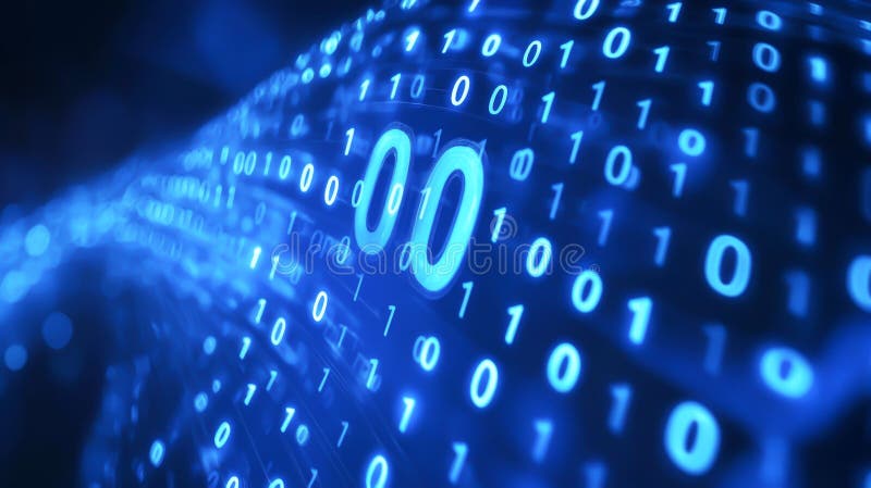Abstract Blue Binary Code Background Stock Illustrations – 47,057 ...