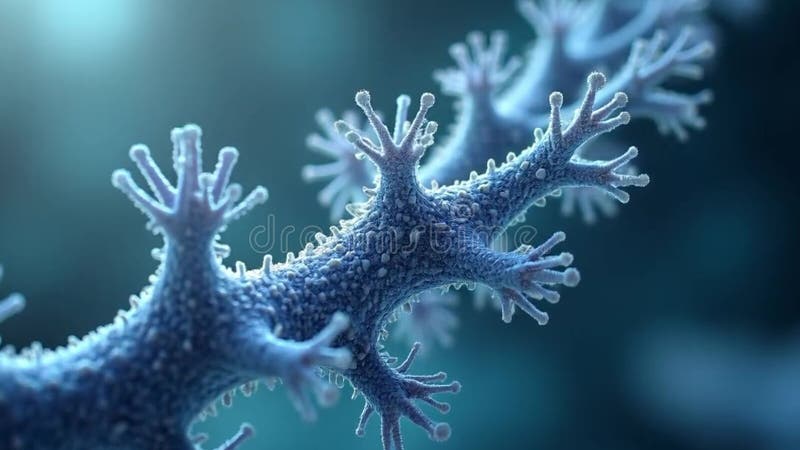 Abstract Blue Biological Structure: Visualizing Microscopic Complexity ...