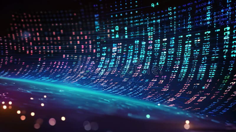 An Abstract Blue and Black Background with a Pattern of Numbers ...